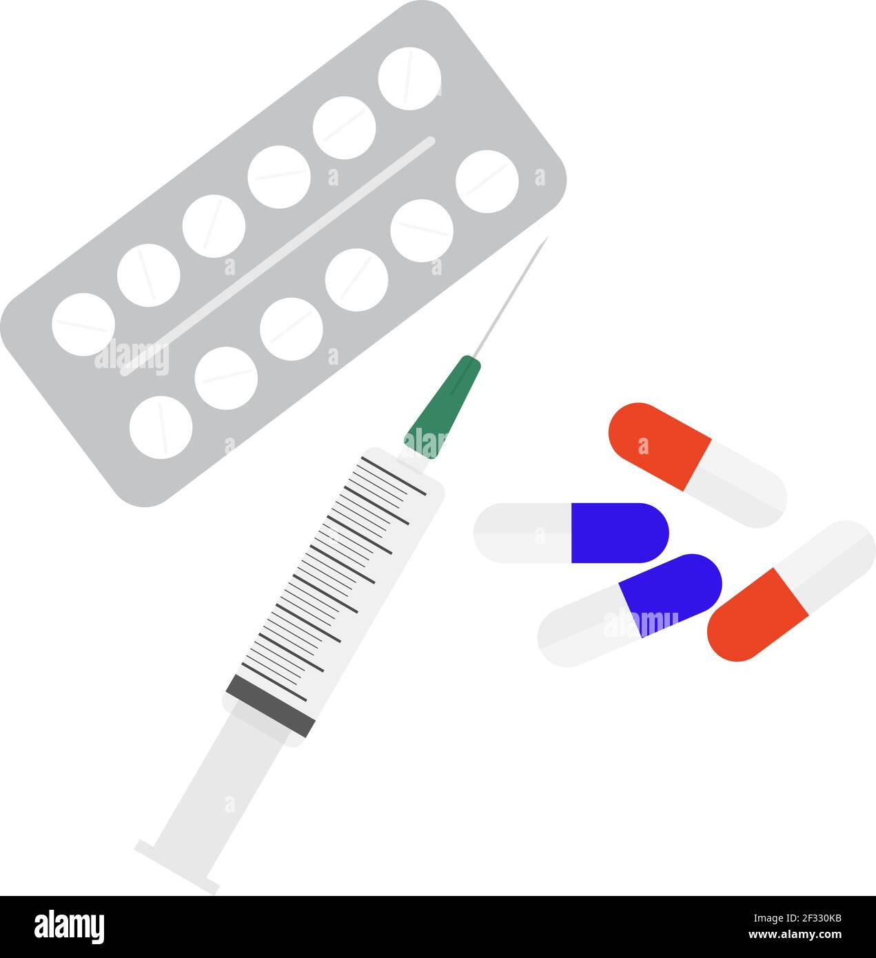 Medical drugs, illustration, vector on white background Stock Vector ...