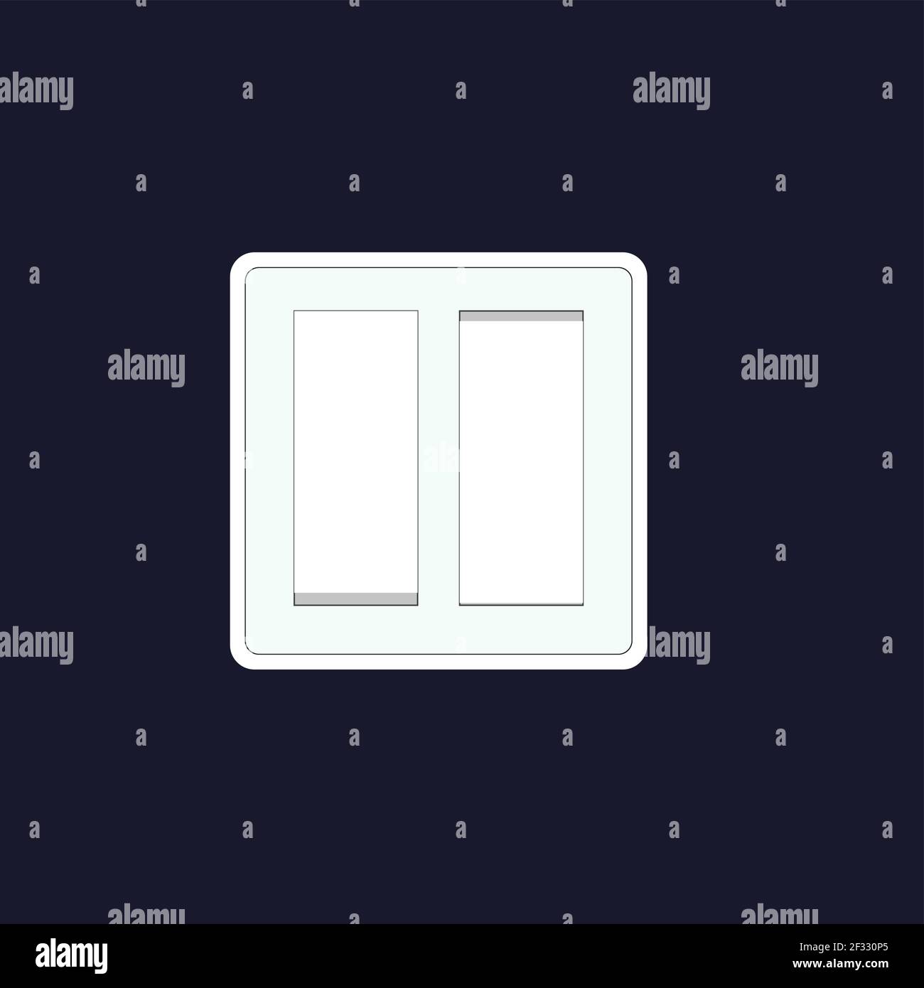 Light switch, illustration, vector on white background Stock Vector ...