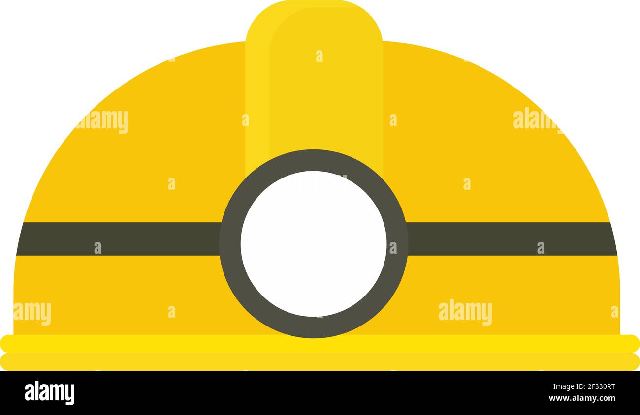 Helmet with lights, illustration, vector on white background Stock ...