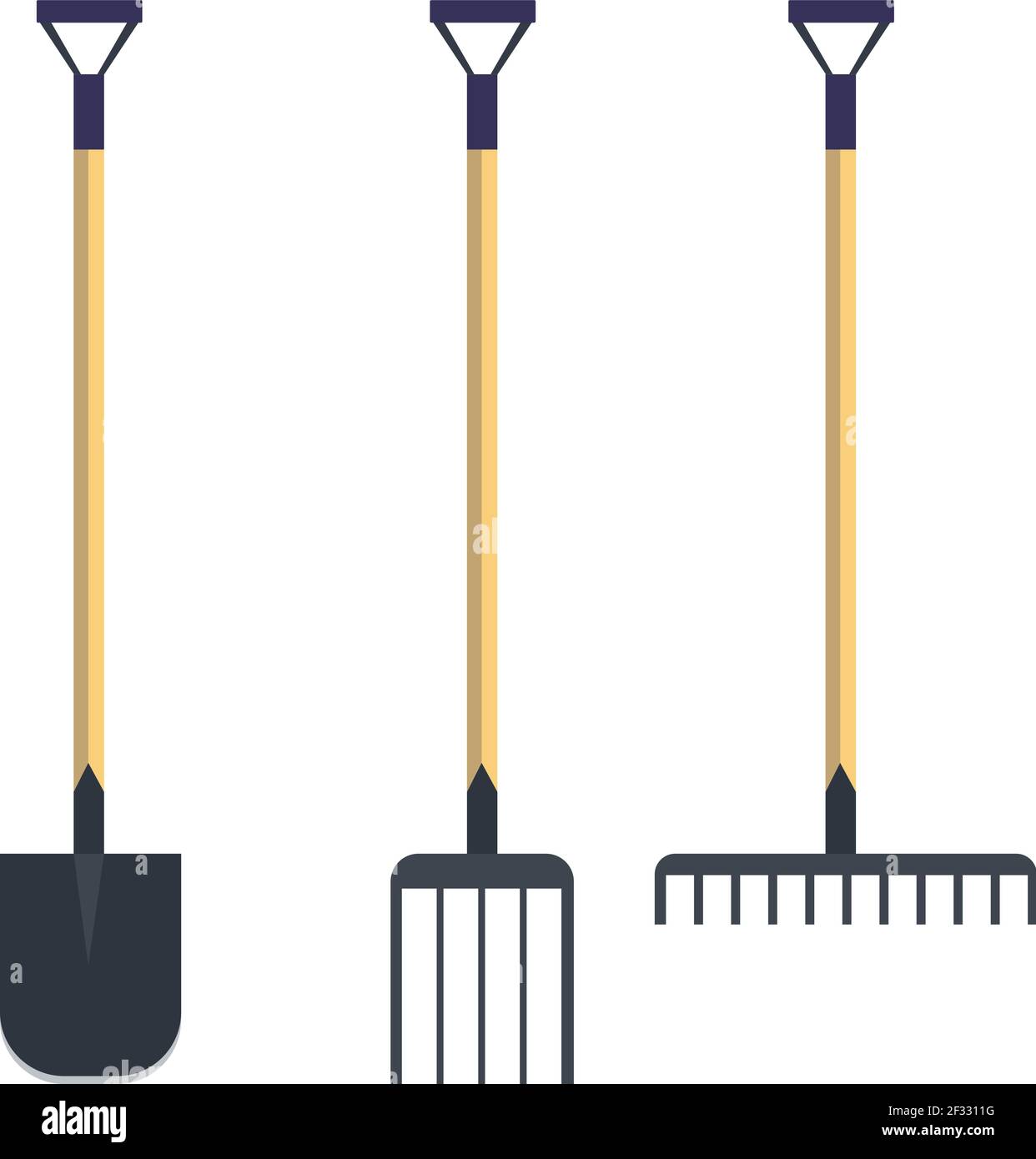 Farming tool, illustration, vector on white background Stock Vector ...