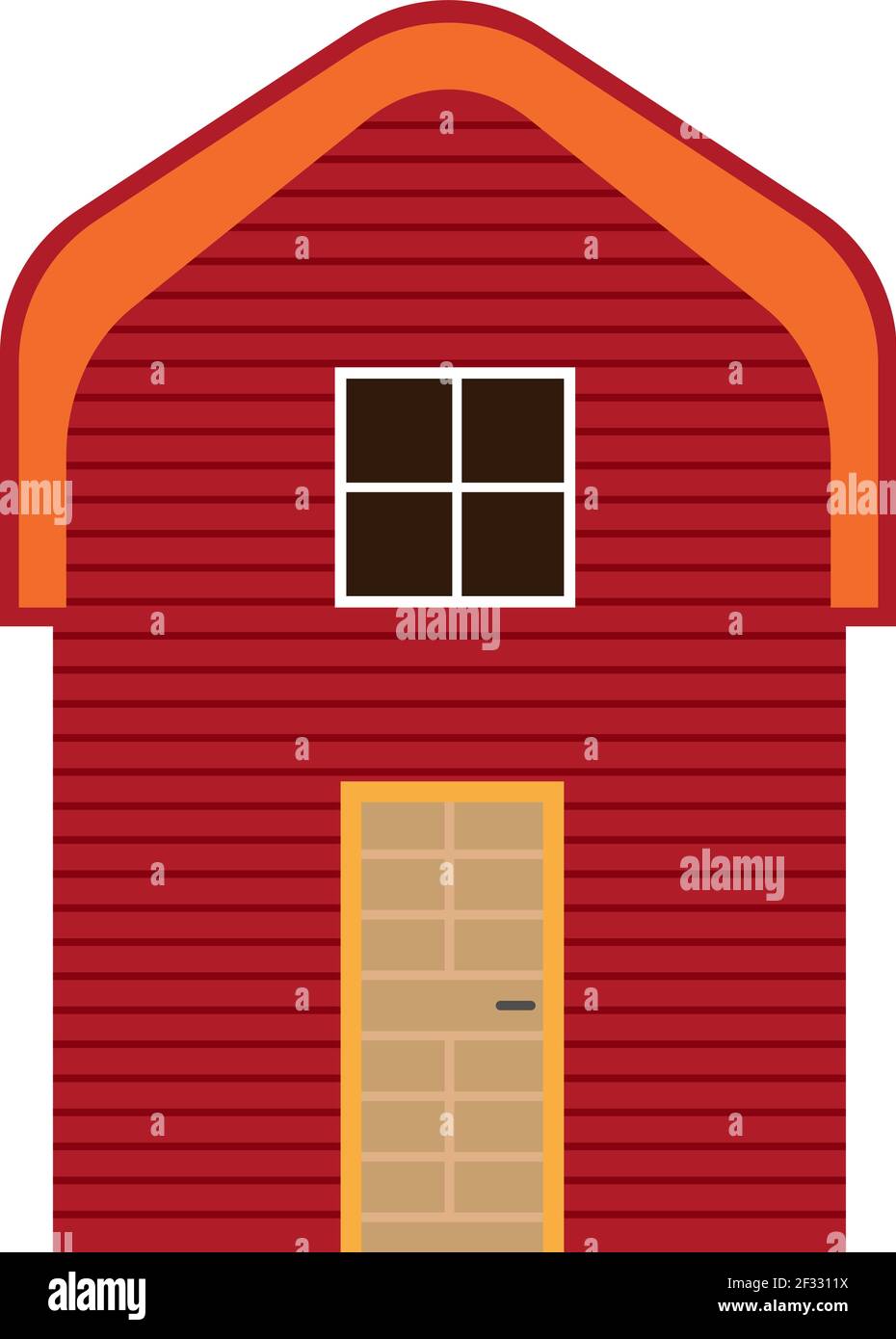 Red house, illustration, vector on white background Stock Vector Image ...
