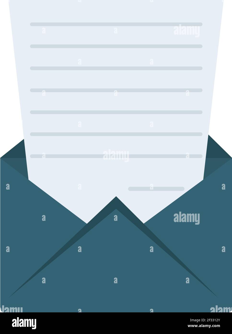 Letter in the envelope, illustration, vector on white background Stock ...