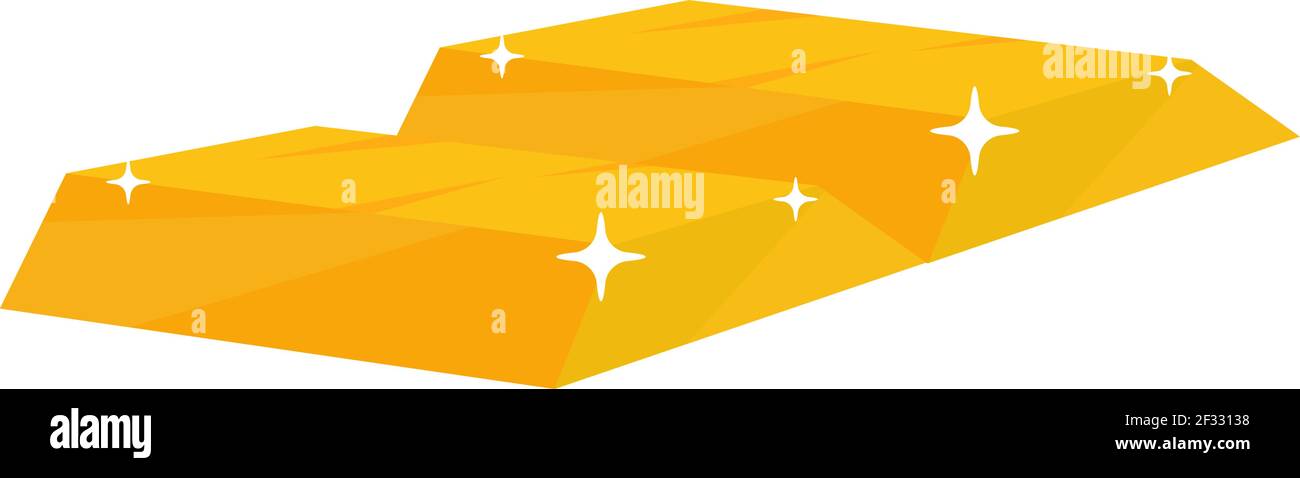 Gold bricks, illustration, vector on white background Stock Vector ...