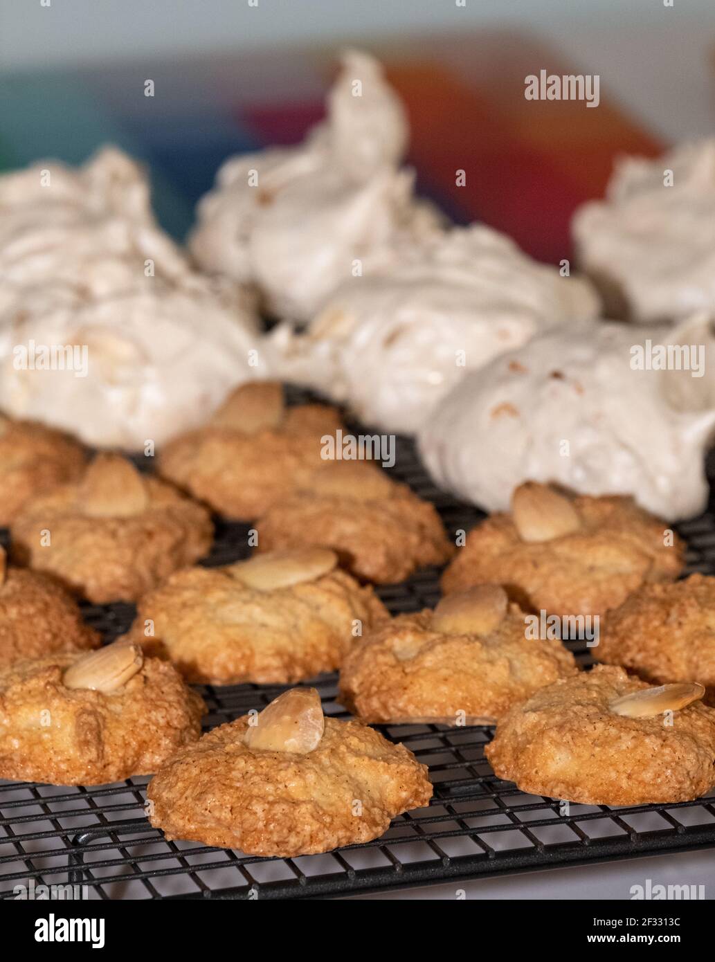 Cookies for Jewish festival of Passover (Pesach). Almond macaroon ...