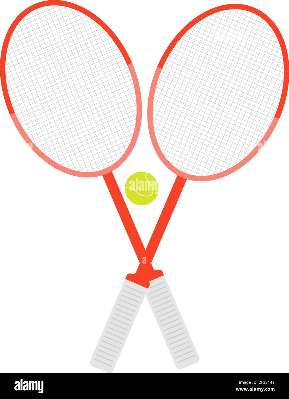 Tennis racket, illustration, vector on white background Stock Vector ...