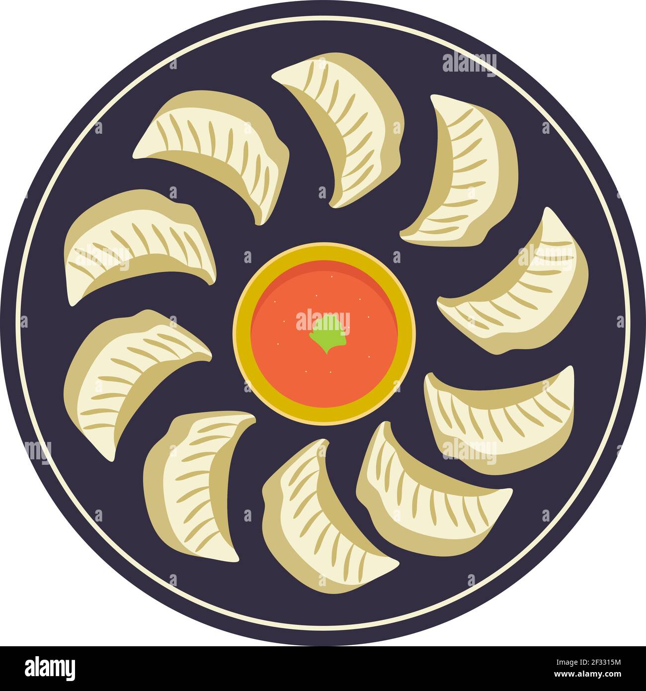 Momos food, illustration, vector on white background Stock Vector Image ...