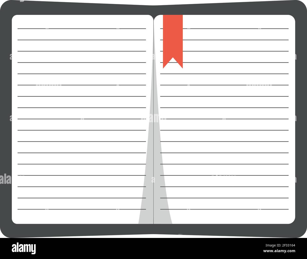 Open notebook, illustration, vector on white background Stock Vector ...