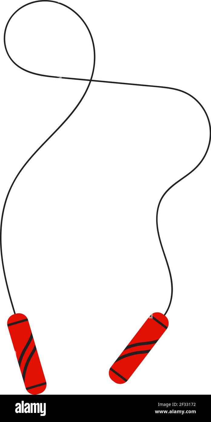 Skipping rope, illustration, vector on white background Stock Vector ...