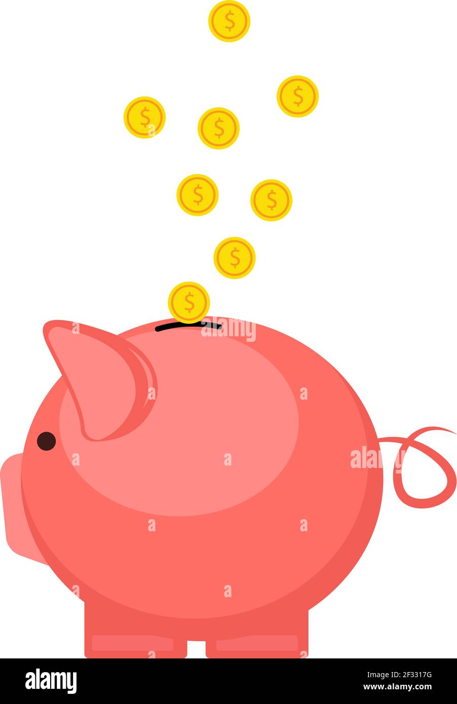 Piggybank icon vector vectors Cut Out Stock Images & Pictures - Alamy