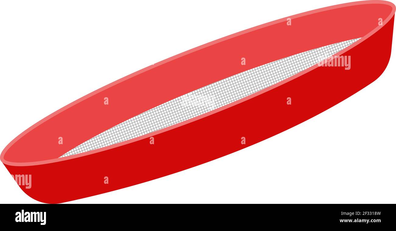 Red sieve, illustration, vector on white background Stock Vector Image ...