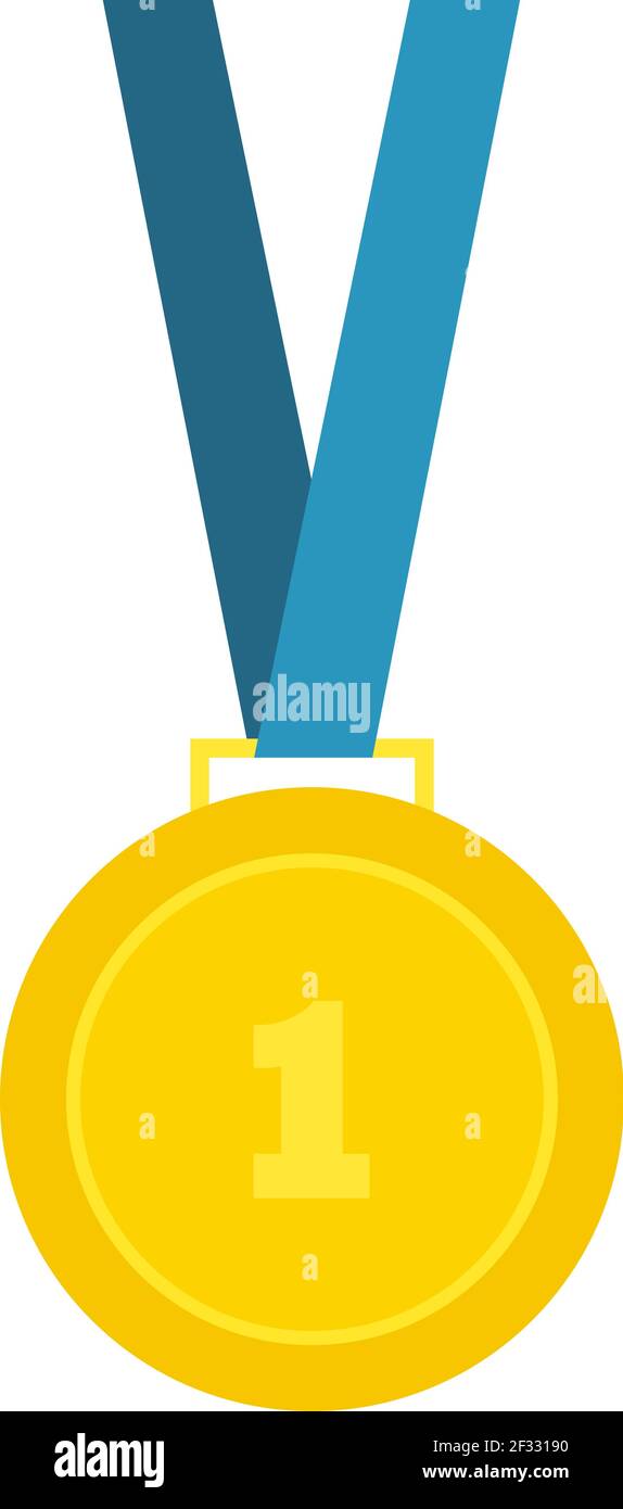 Gold medal, illustration, vector on white background Stock Vector Image ...