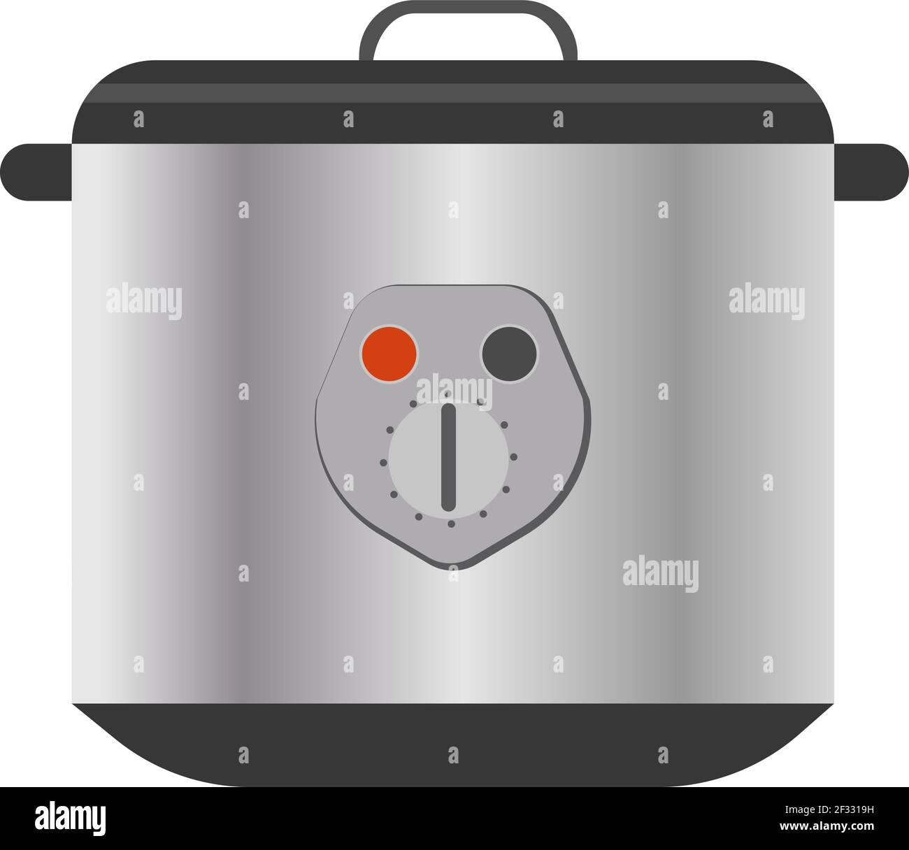 Pressure cooker, illustration, vector on white background Stock Vector ...