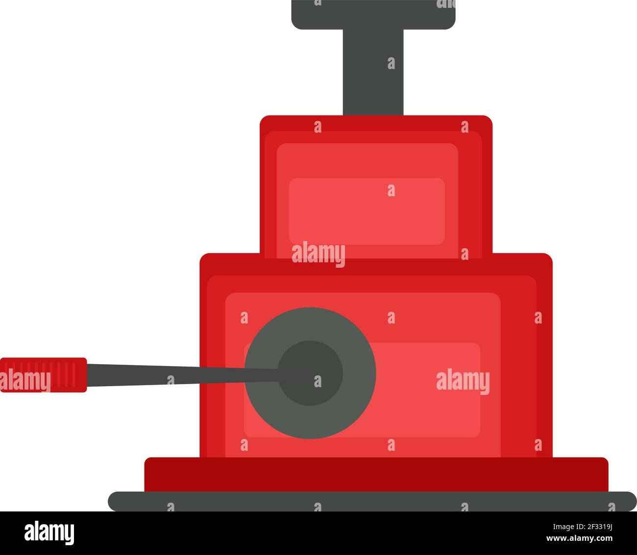 Lift jack, illustration, vector on white background Stock Vector Image ...