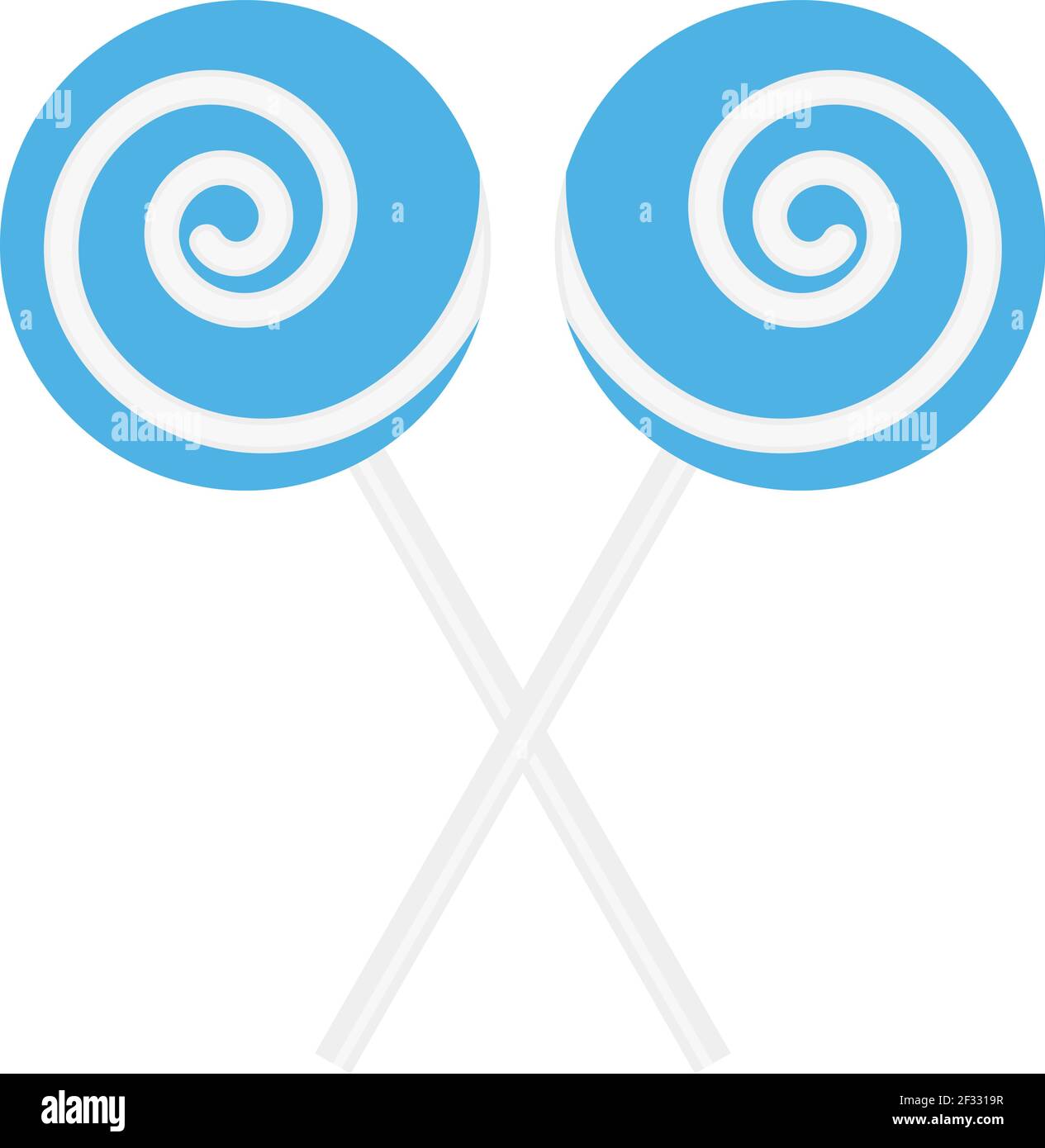 Blue lollipop, illustration, vector on white background Stock Vector ...