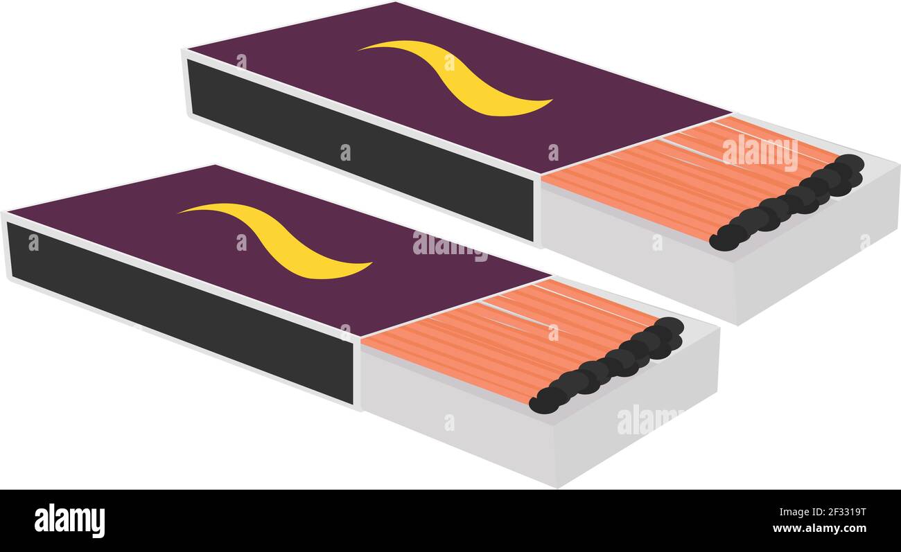 Matchbox, illustration, vector on white background Stock Vector Image ...