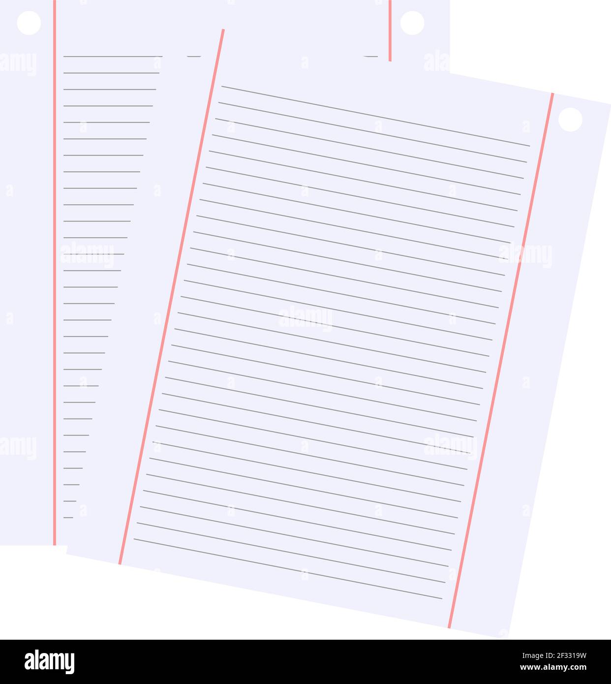 White pages, illustration, vector on white background Stock Vector ...