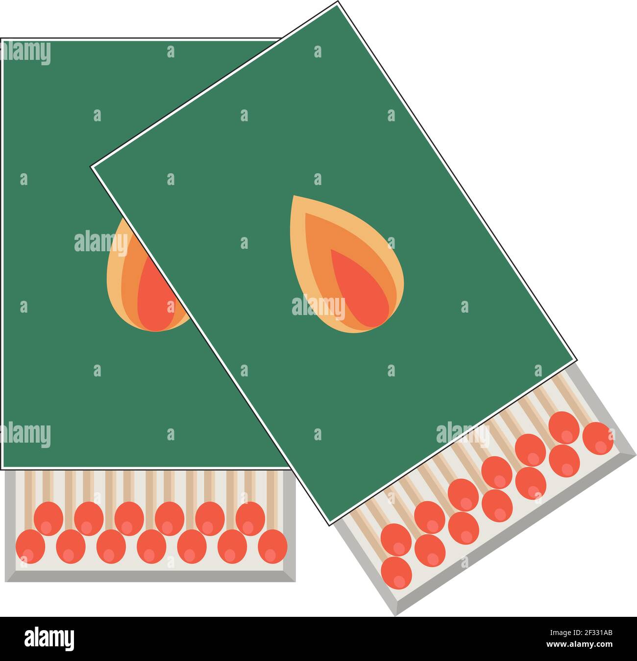 Matchbox, illustration, vector on white background Stock Vector Image ...