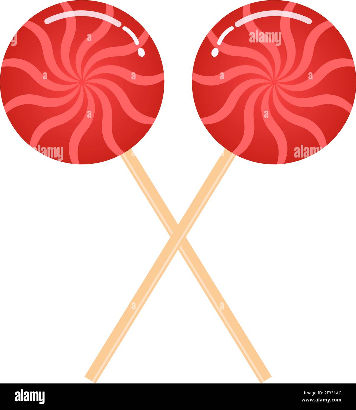 Red lollipop, illustration, vector on white background Stock Vector ...