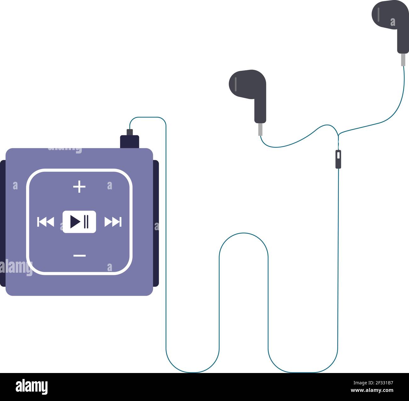 Music player, illustration, vector on white background Stock Vector ...