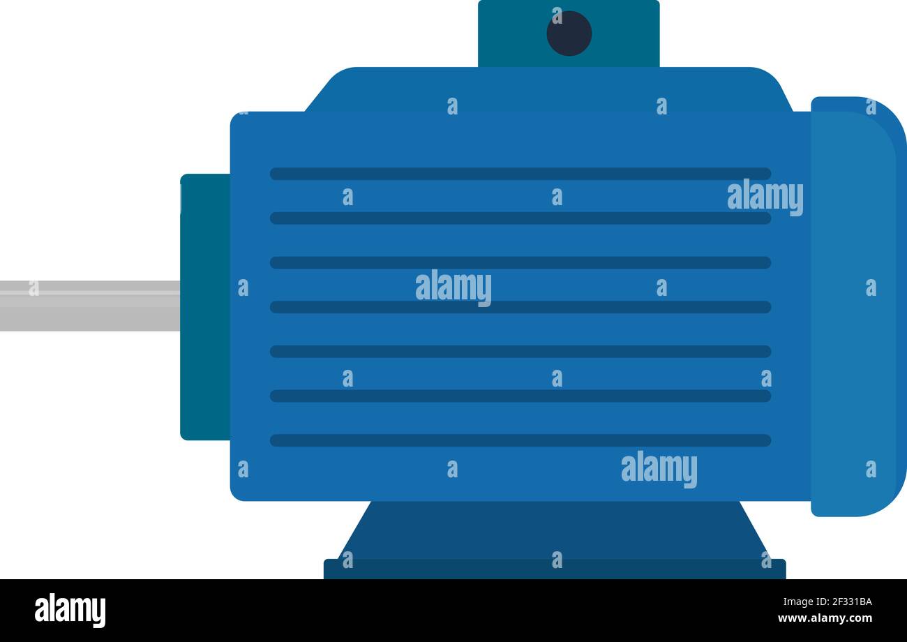 Blue motor, illustration, vector on white background Stock Vector Image ...