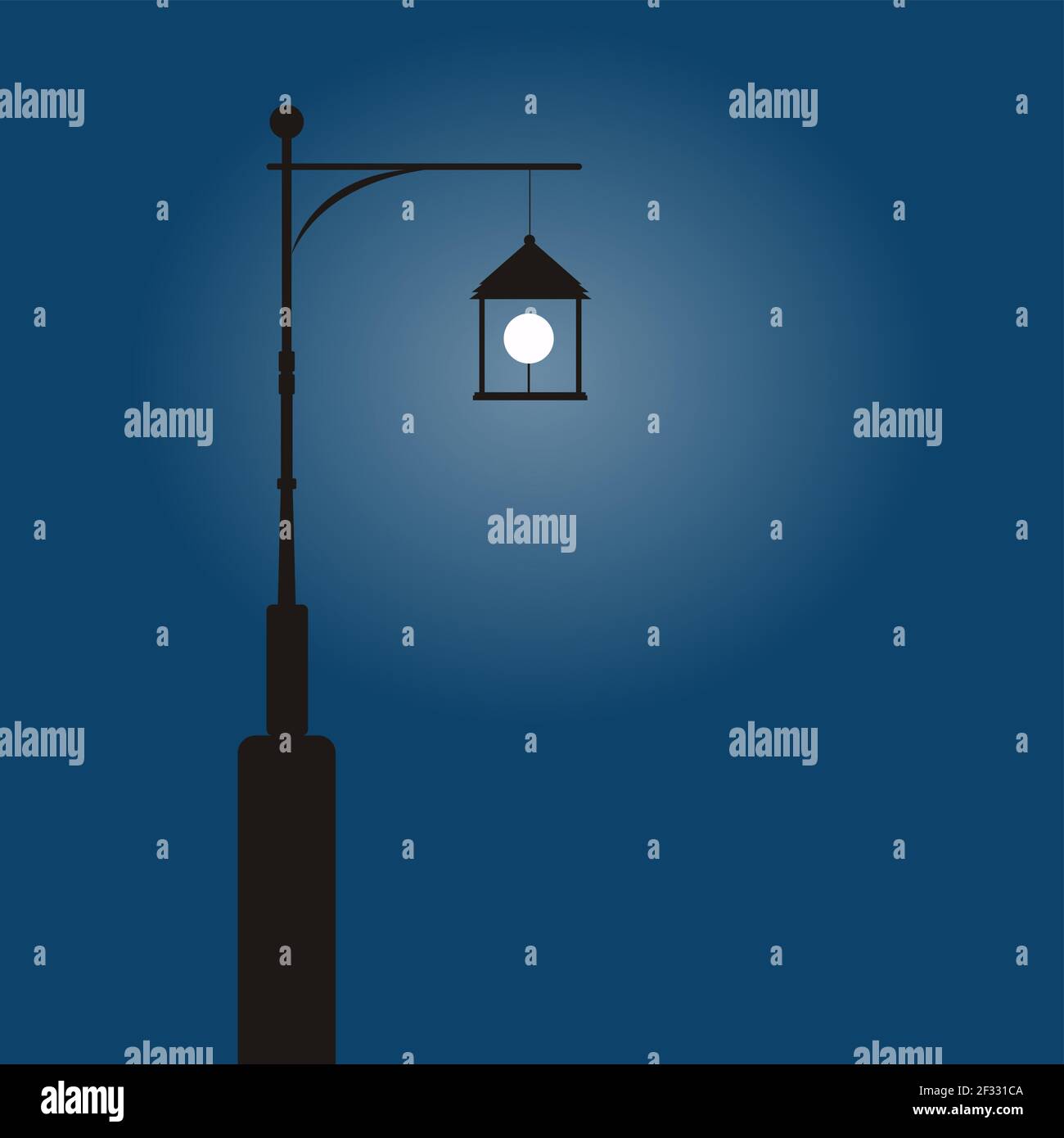 Street light, illustration, vector on white background Stock Vector ...