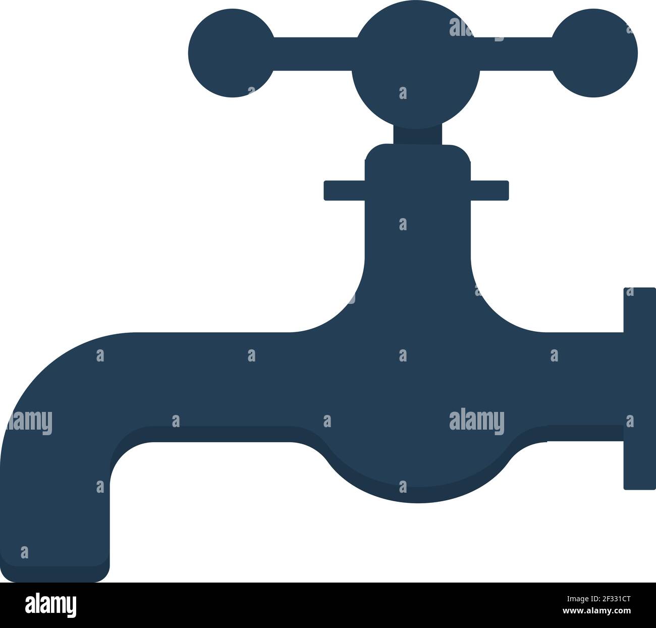 Water sink, illustration, vector on white background Stock Vector Image ...