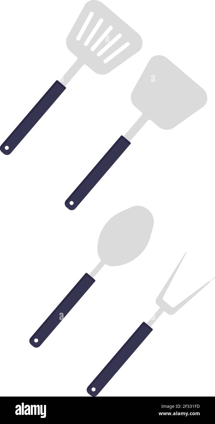 Spatula, illustration, vector on white background Stock Vector Image ...