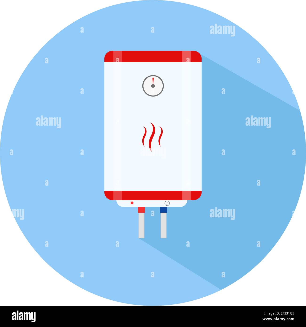 Water geyser, illustration, vector on white background Stock Vector ...