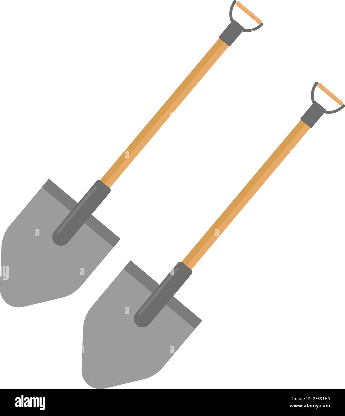 Garden spade, illustration, vector on white background Stock Vector ...