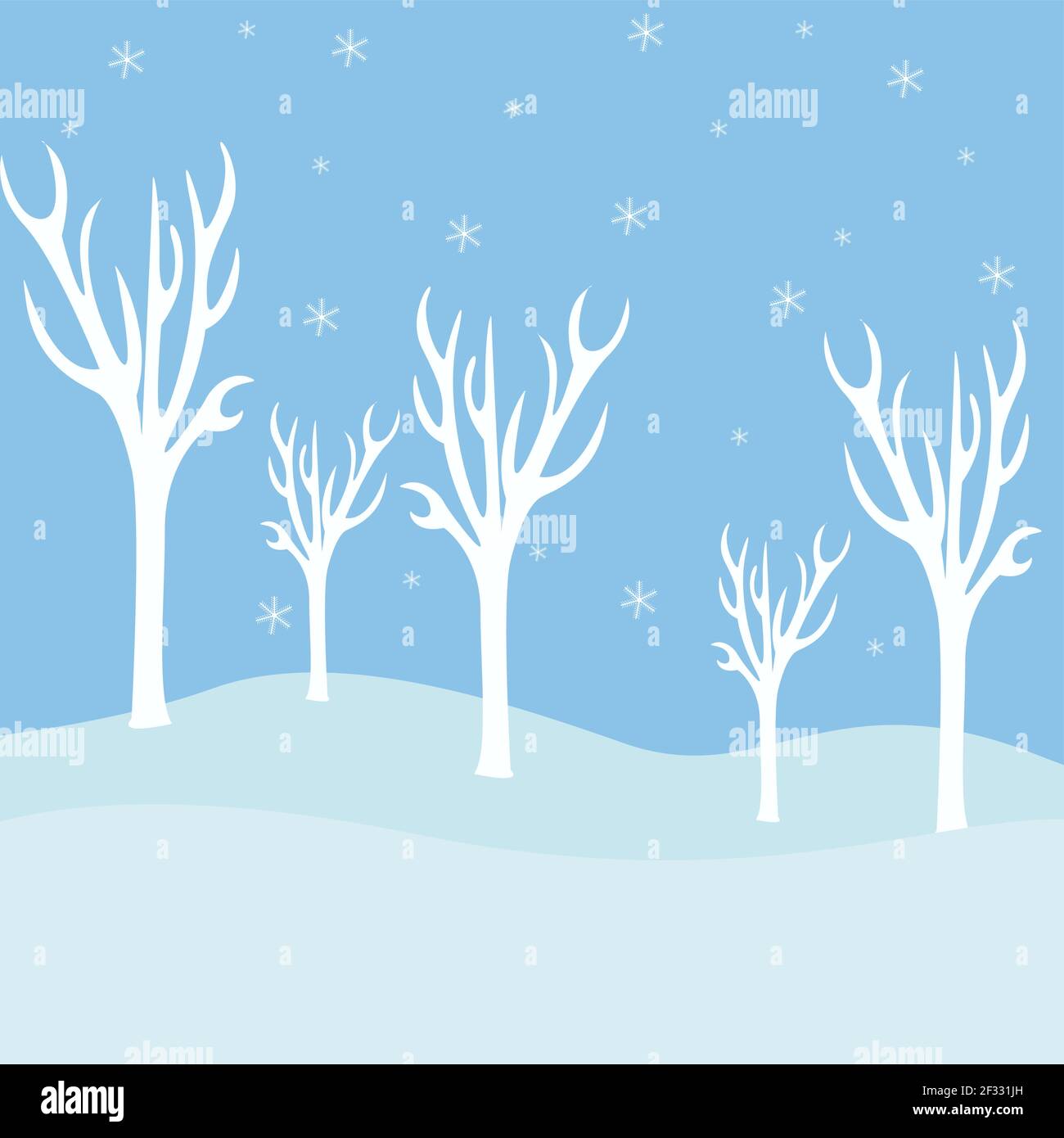 Snow nature forest landscape on Cut Out Stock Images & Pictures - Alamy