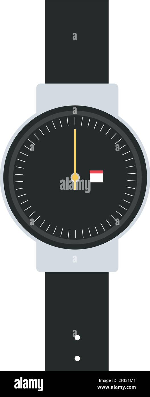 Hand watch, illustration, vector on white background Stock Vector Image ...