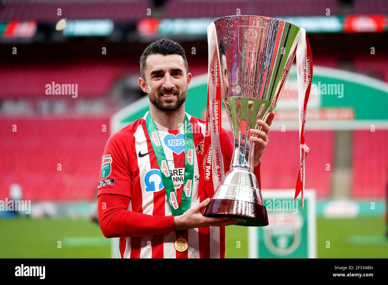 Sunderland's Conor McLaughlin during the 2021 Papa John's Trophy final ...