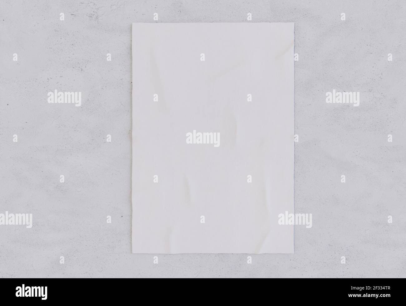 3D Illustration. Wrinkled paper poster mockup Stock Photo - Alamy