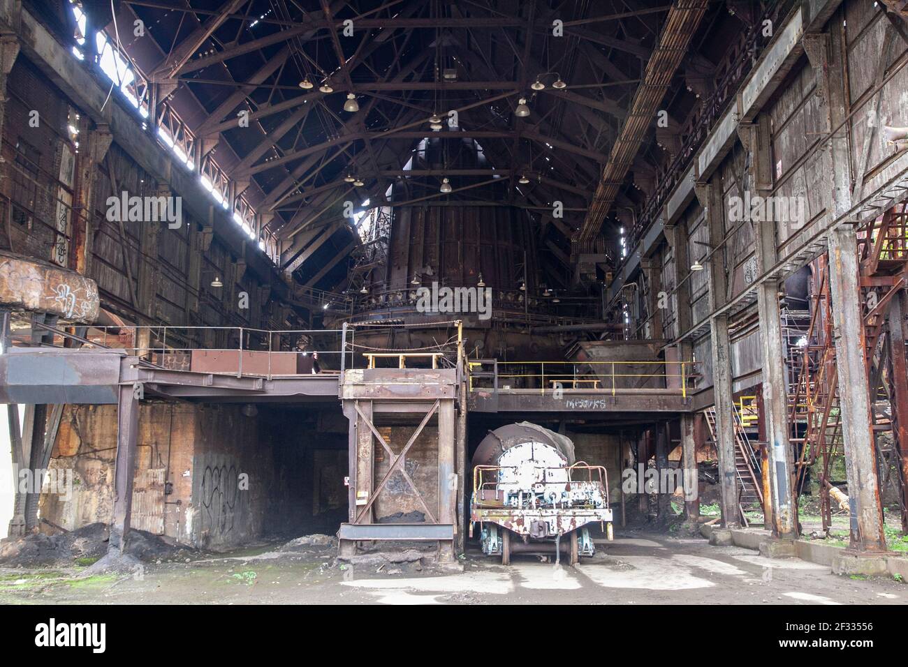 Rusting Remains Of The Carrie Furnace Steel Mill Pittsburgh PA USA ...