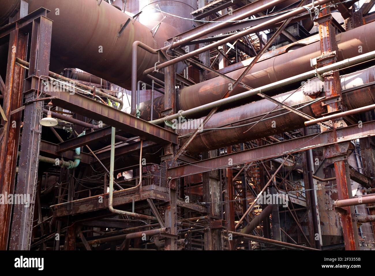 Rusting Remains Of The Carrie Furnace Steel Mill Pittsburgh PA USA ...