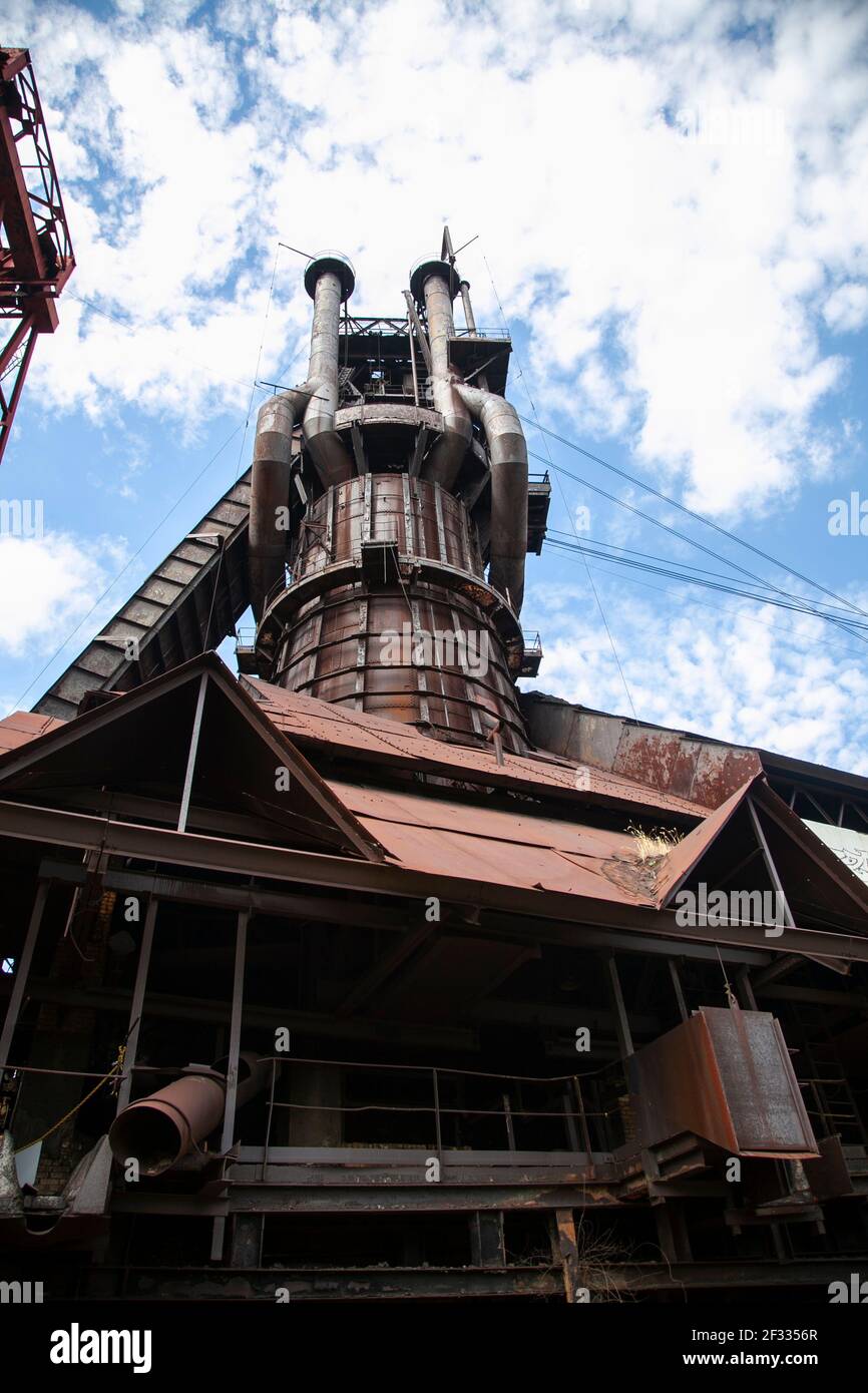 Rusting Remains Of The Carrie Furnace Steel Mill Pittsburgh PA USA ...