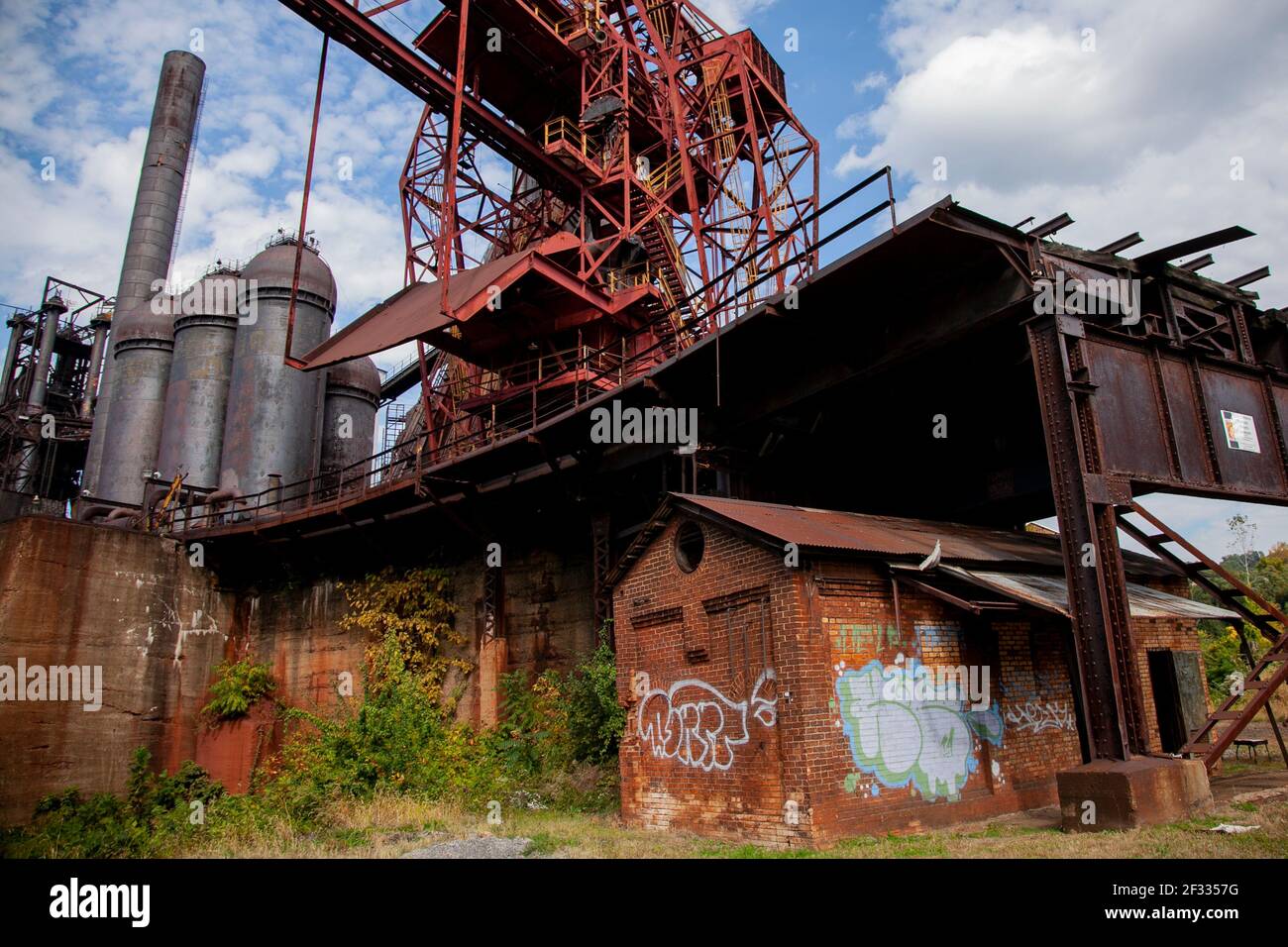 Rusting Remains Of The Carrie Furnace Steel Mill Pittsburgh PA USA ...