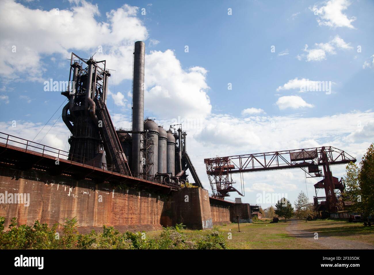 Rusting Remains Of The Carrie Furnace Steel Mill Pittsburgh PA USA ...