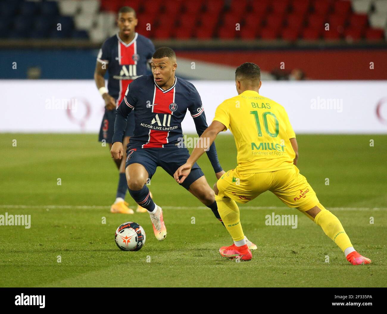Kylian Mbappe of PSG during the French championship Ligue 1 football ...