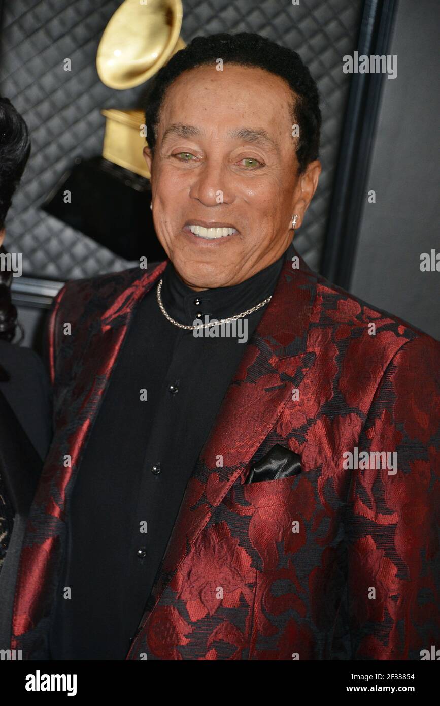 Smoky Robinson attends the 62nd Annual GRAMMY Awards at Staples Center ...