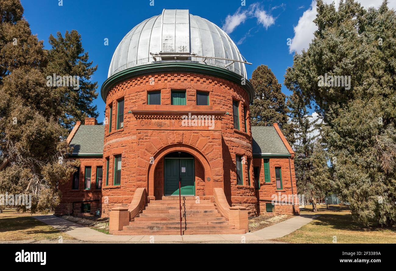 Chamberlin Observatory in the Observatory park, Denver, Colorado Stock ...