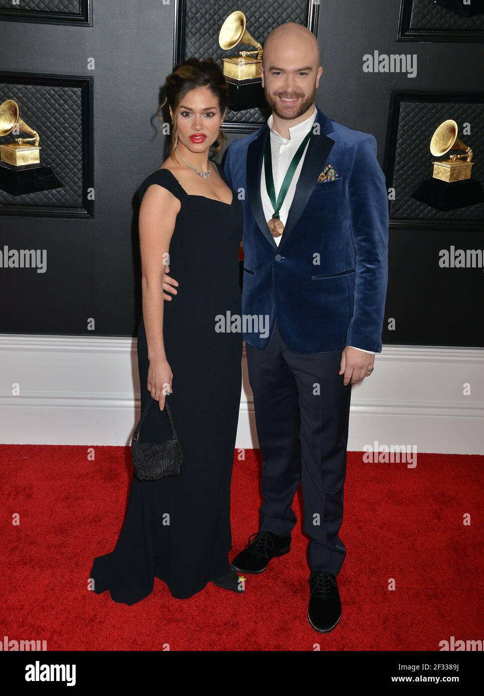 Tessa Lark, Michael Thurber attends the 62nd Annual GRAMMY Awards at ...