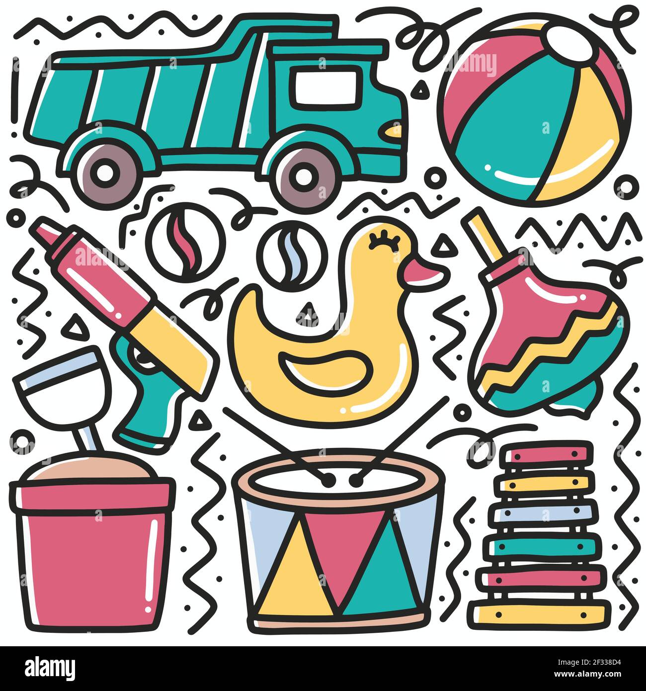 Beach Toys Drawing at Rita Skelley blog