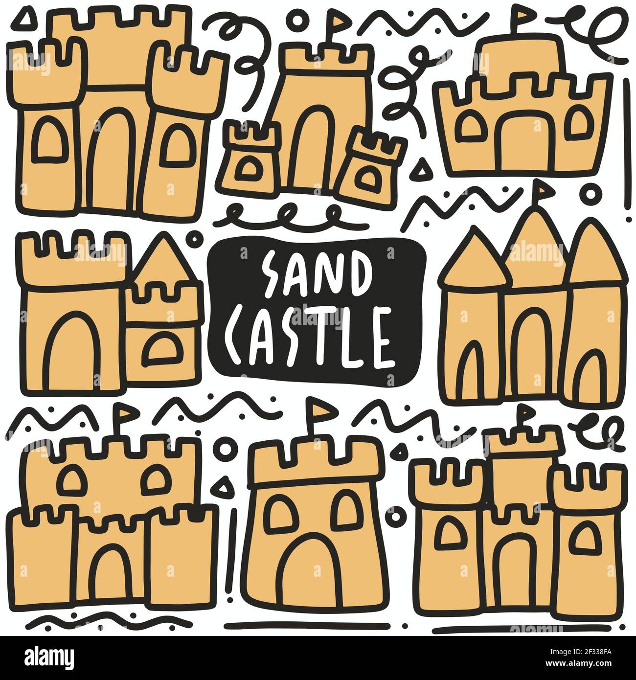 Sand castle flag Cut Out Stock Images & Pictures - Alamy