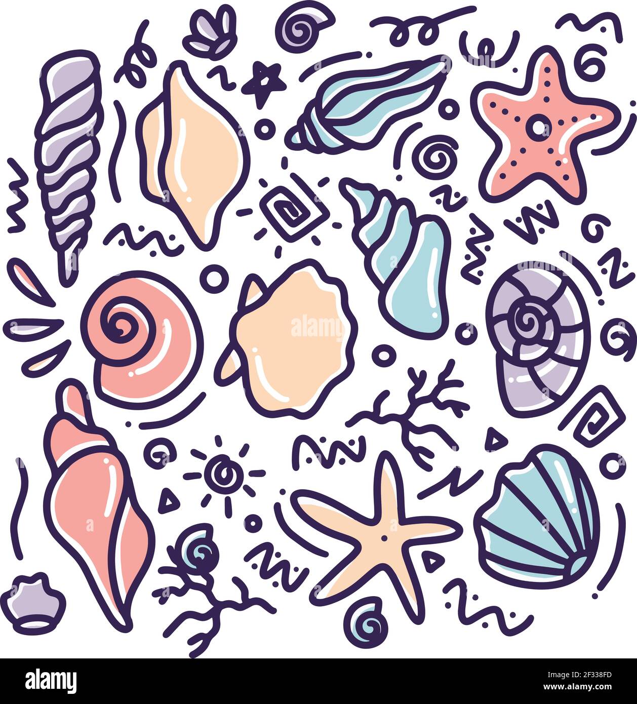 hand drawn beach doodle Stock Vector Image & Art - Alamy