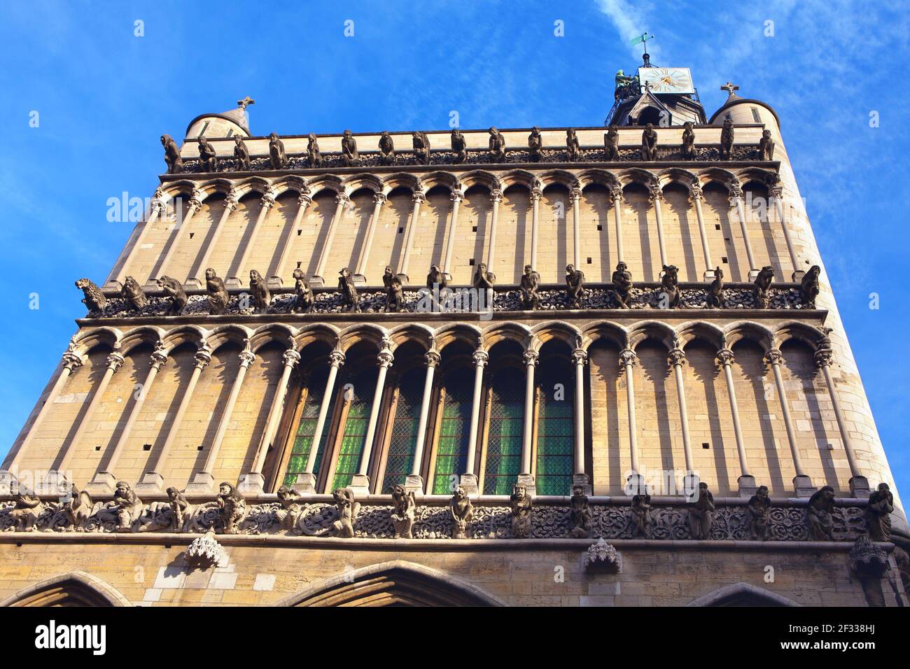 Church of Notre Dame of Dijon . 13th-century Gothic architecture ...