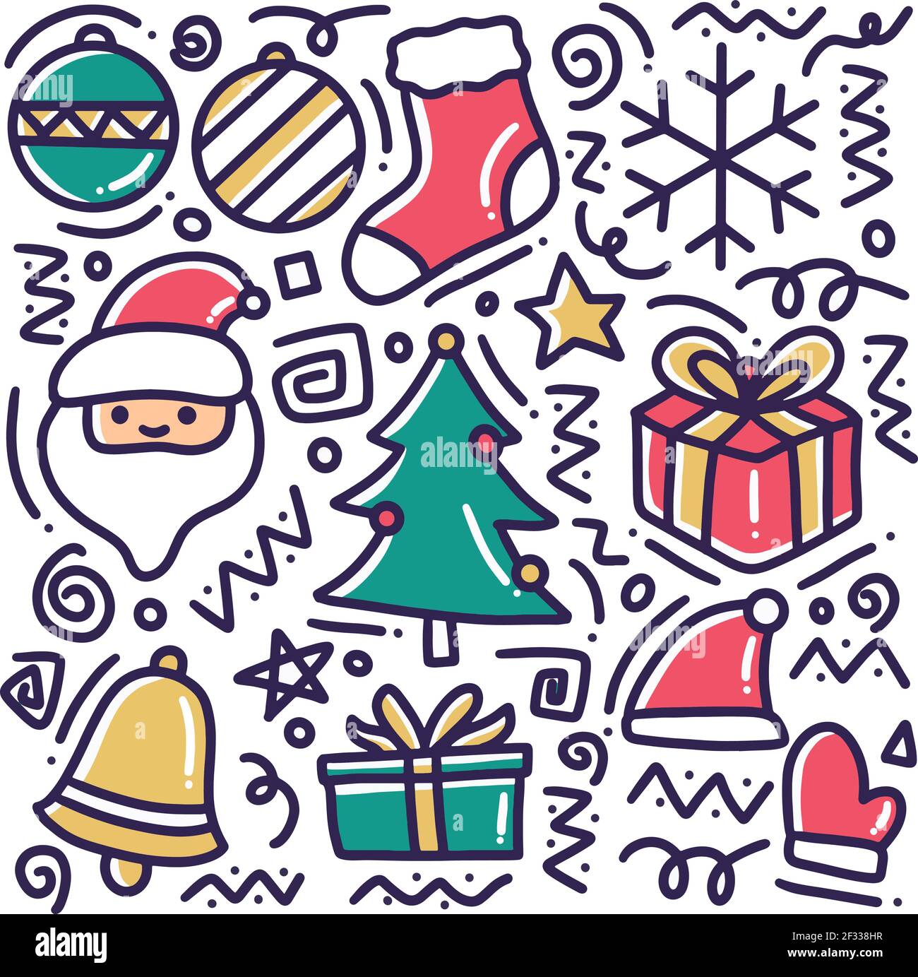hand drawn winter collection doodle Stock Vector Image & Art - Alamy