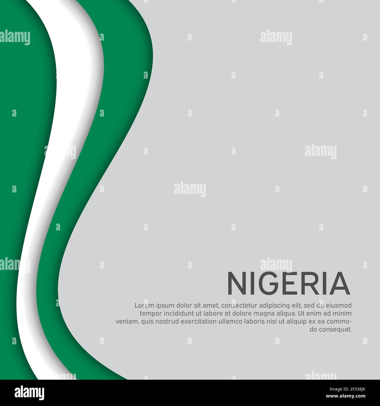 Abstract waving nigeria flag. Creative background in nigeria flag ...