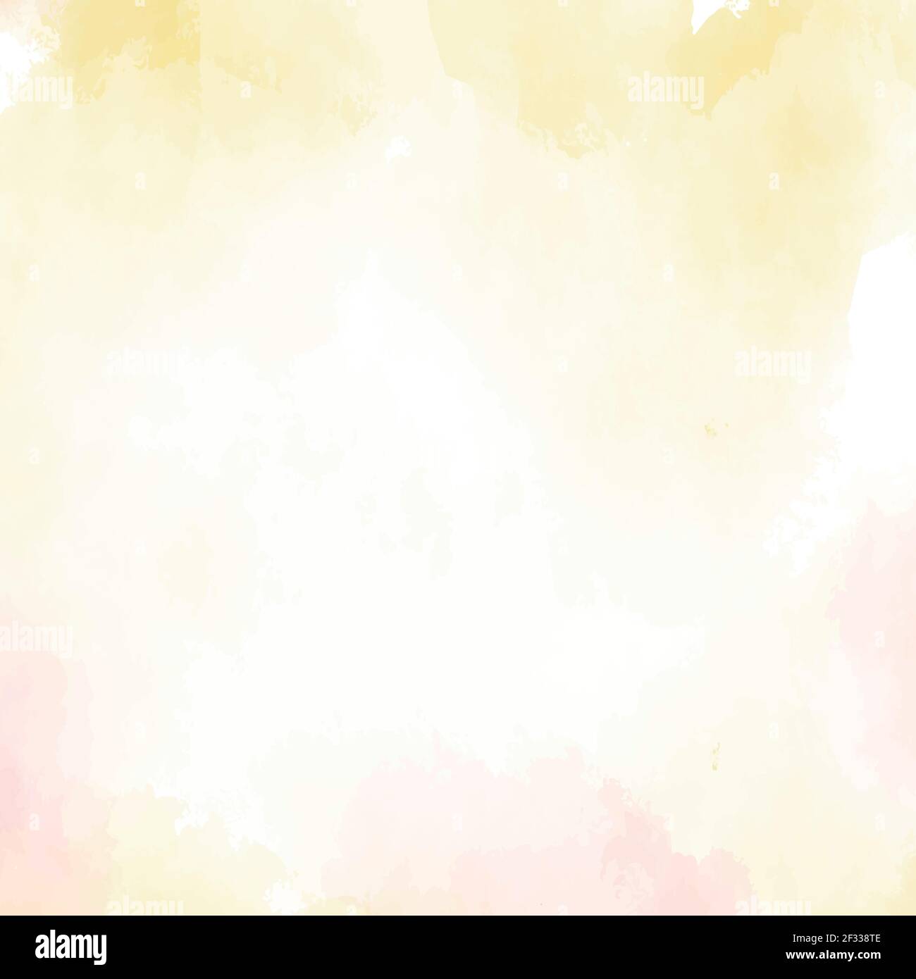 Realistic yellow-orange watercolor panoramic texture on a white ...