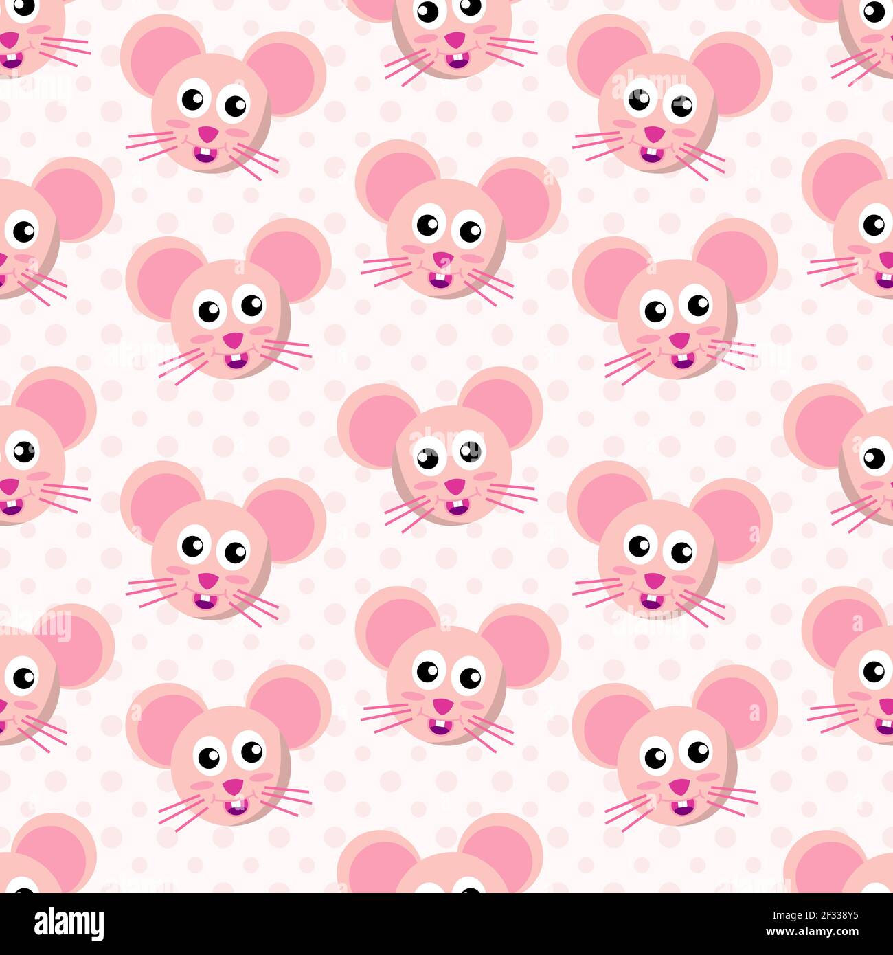 cute mouse head seamless pattern vector illustration Stock Vector Image ...